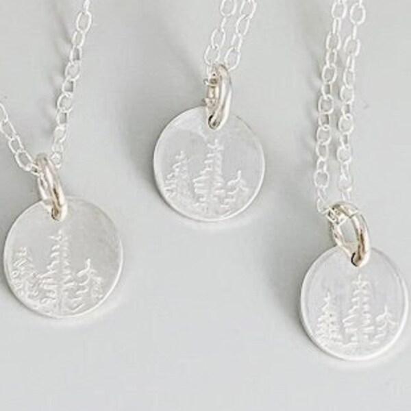 Pine Tree Pendant - Etsy