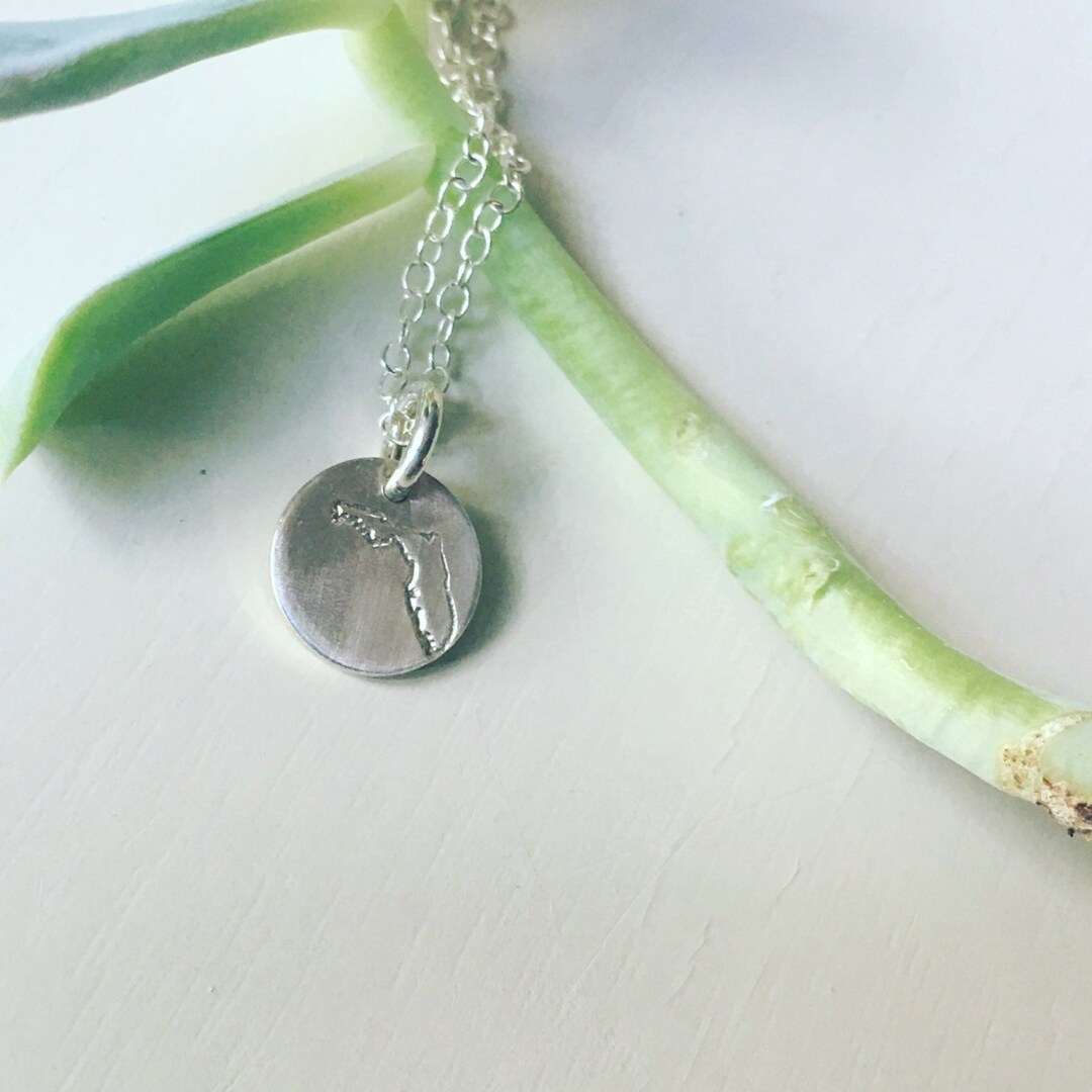 Florida Necklace Sterling Silver, Custom Gifts - Etsy