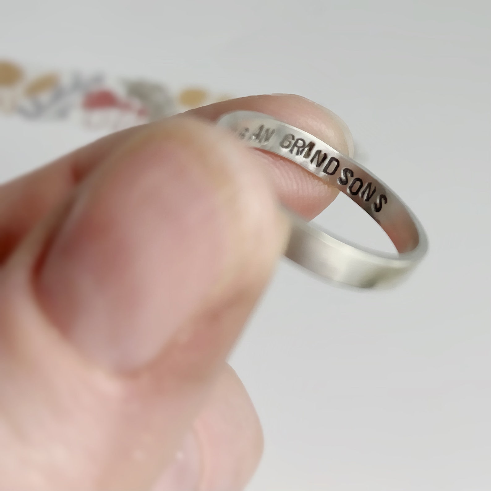 Grandchildren Ring Custom Gifts Hidden Message Ring 1st - Etsy