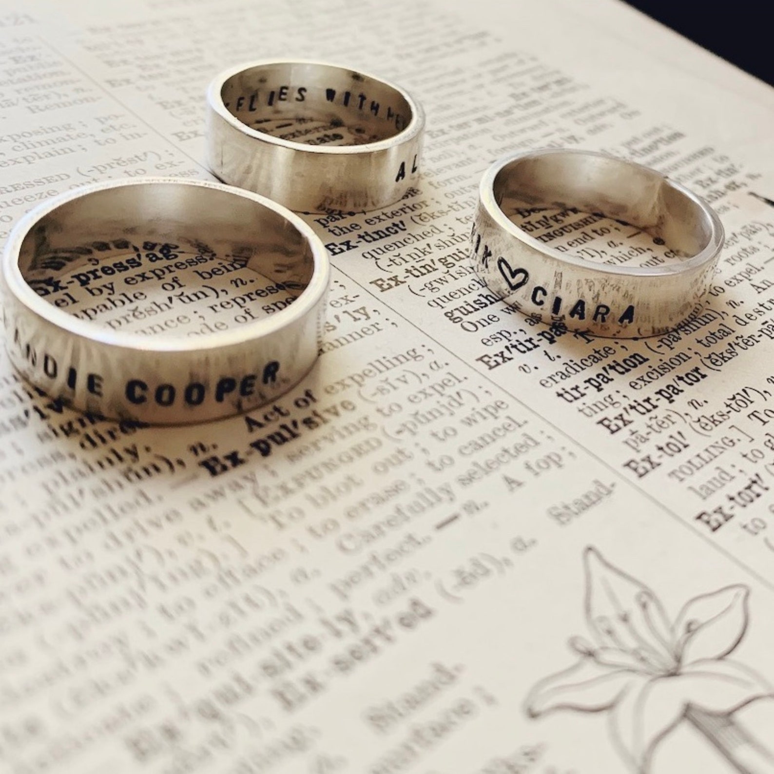 Mens Ring Silver Grandchildren Ring Customizable Ring Thick | Etsy