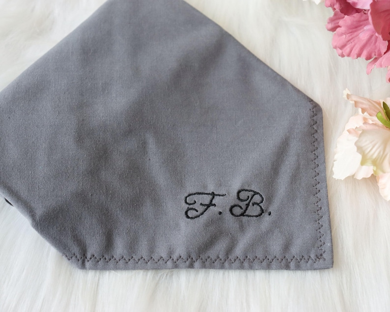 Embroidered Handkerchief Personalized Name Handkerchief Monogram ...