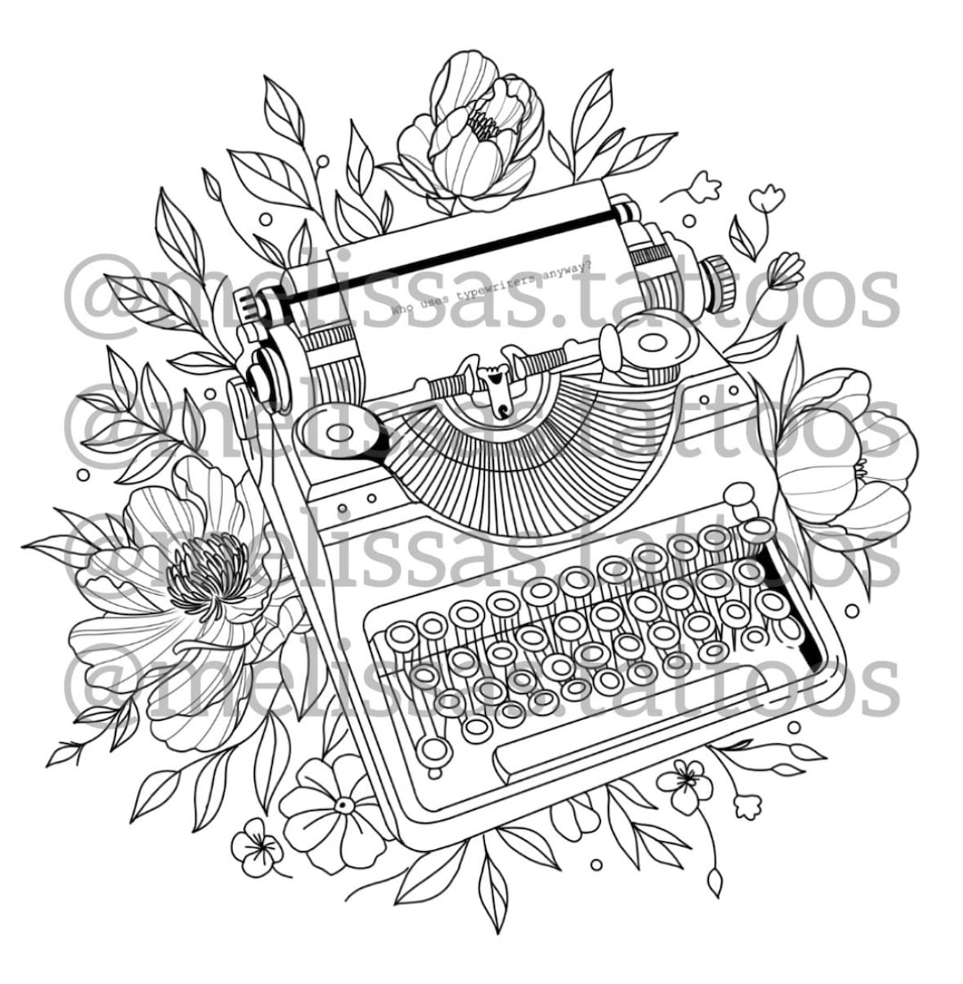 Who Uses Typewriters Anyway TTPD Tattoo Idea Minimalist Fine Line - Etsy