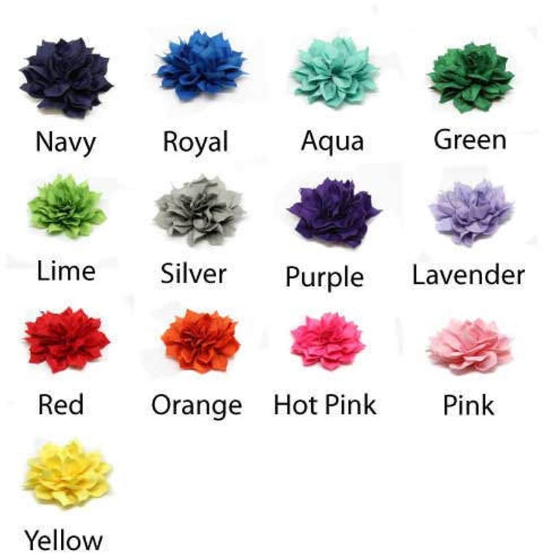 Small Collar Flower for Dog Collar Attaches With Hook-and-loop Fastener ...