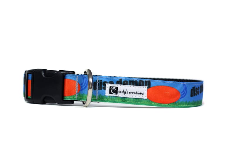 Disc Demon Dog Sport 1 Inch Wide Dog Collar With Adjustable Buckle or ...