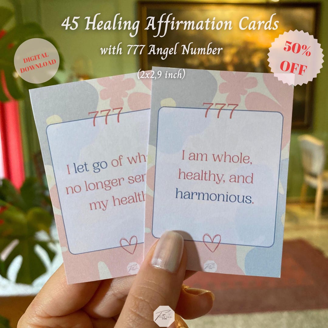 Healing Affirmation Cards,wellness Affirmation Cards,mind Body Soul ...