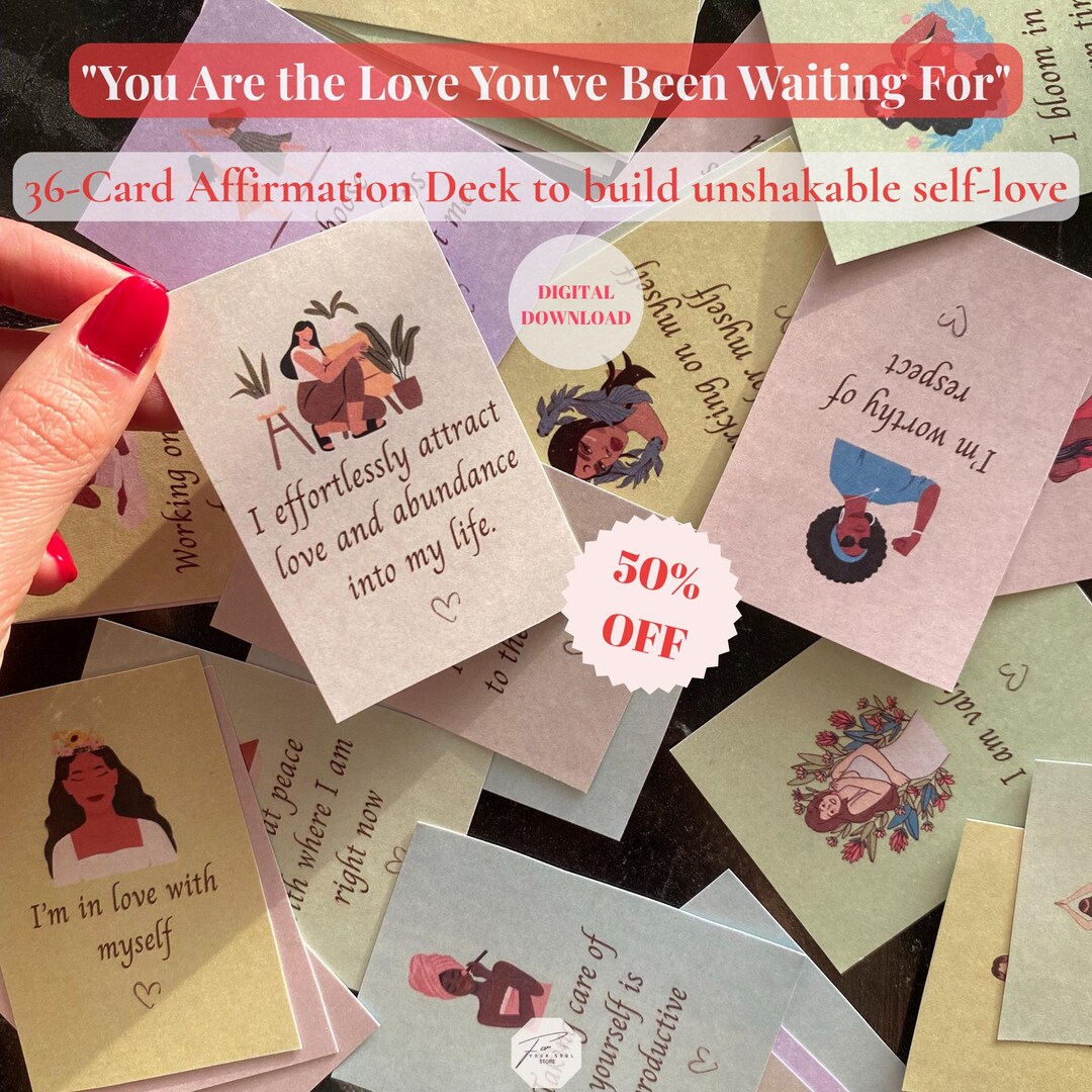 Self Love Affirmation Cards,affirmation Cards Printable,morning Self ...