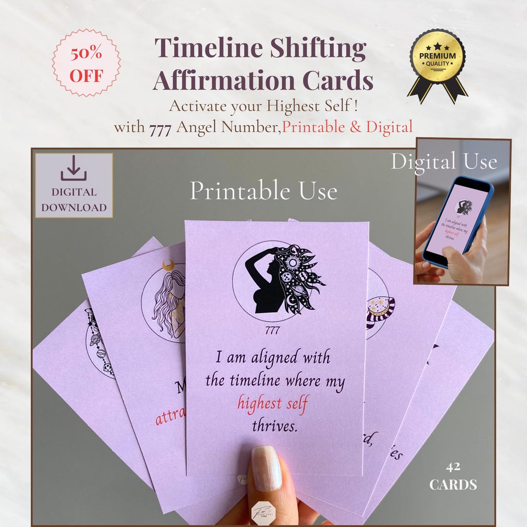 Timeline Shifting Affirmation Cards,oracle Deck for Highest Self ...