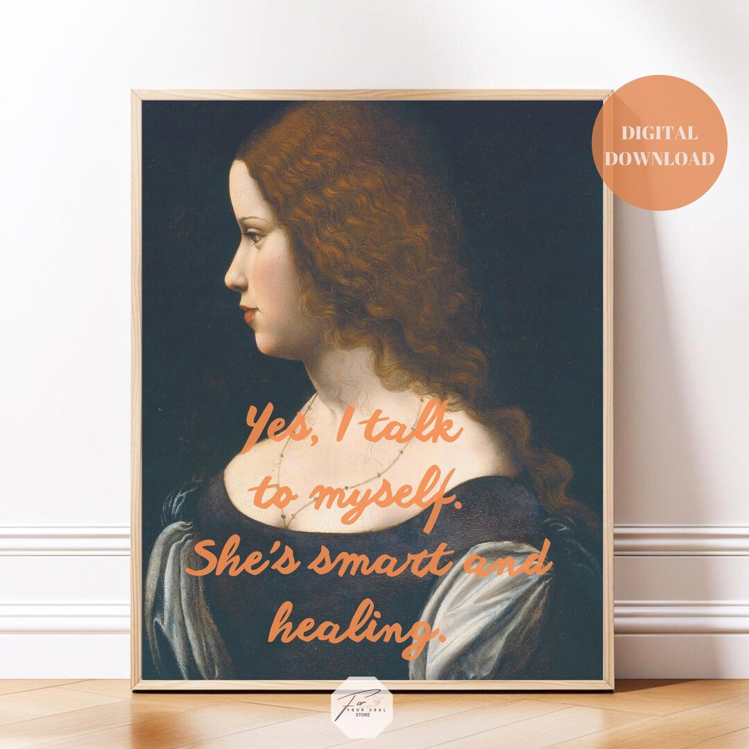 Humorous Vintage Self Aware Baddie Spiritual Qoute Poster,vintage ...
