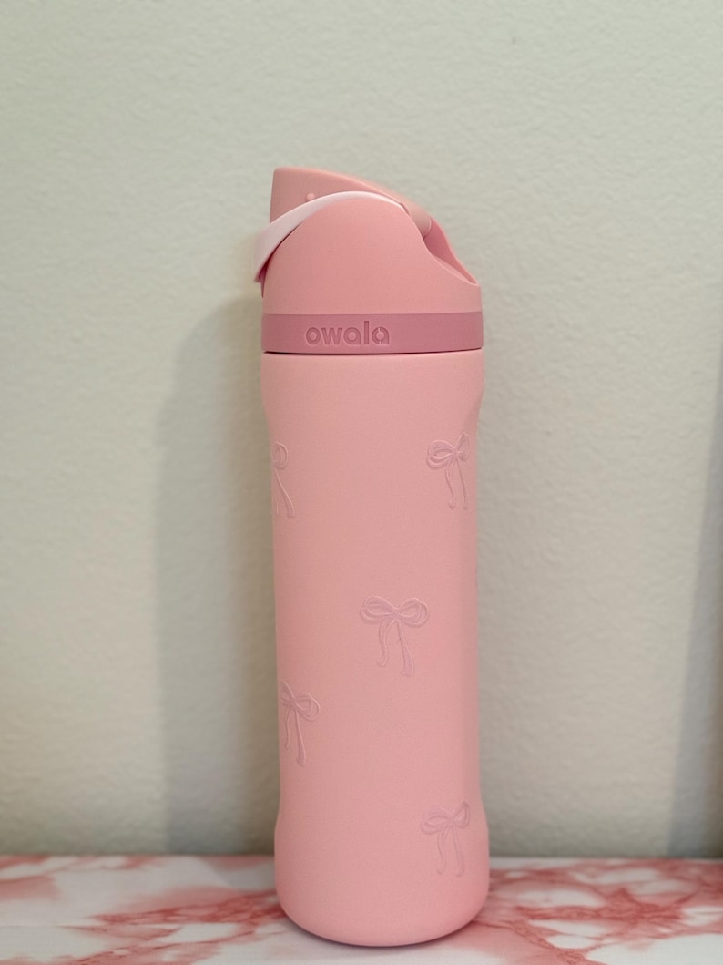 Coquette Bow Pink Owala - Etsy