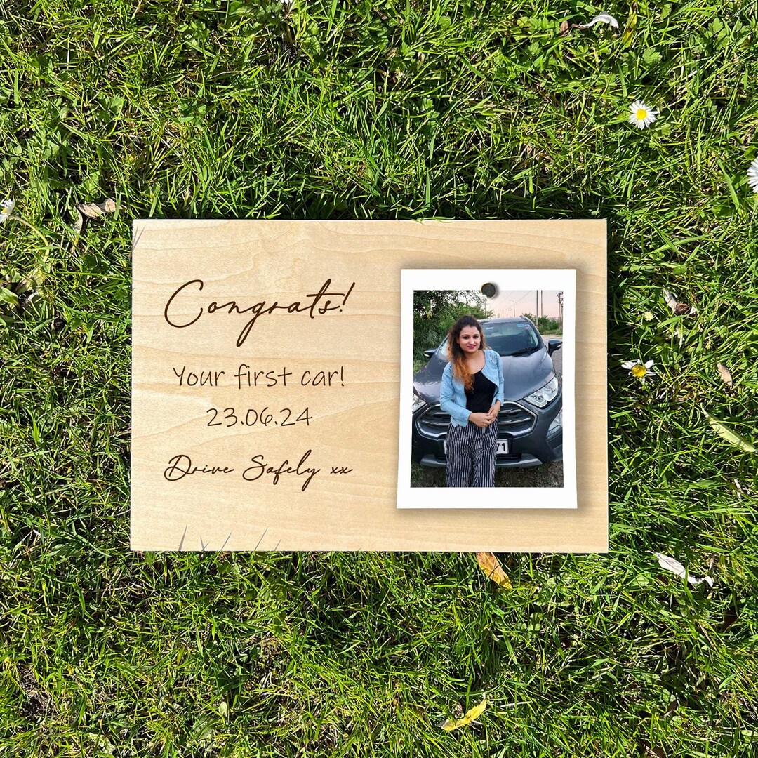 Congrats on Your First Car New Driver Picture Frame, New Girl Racer ...