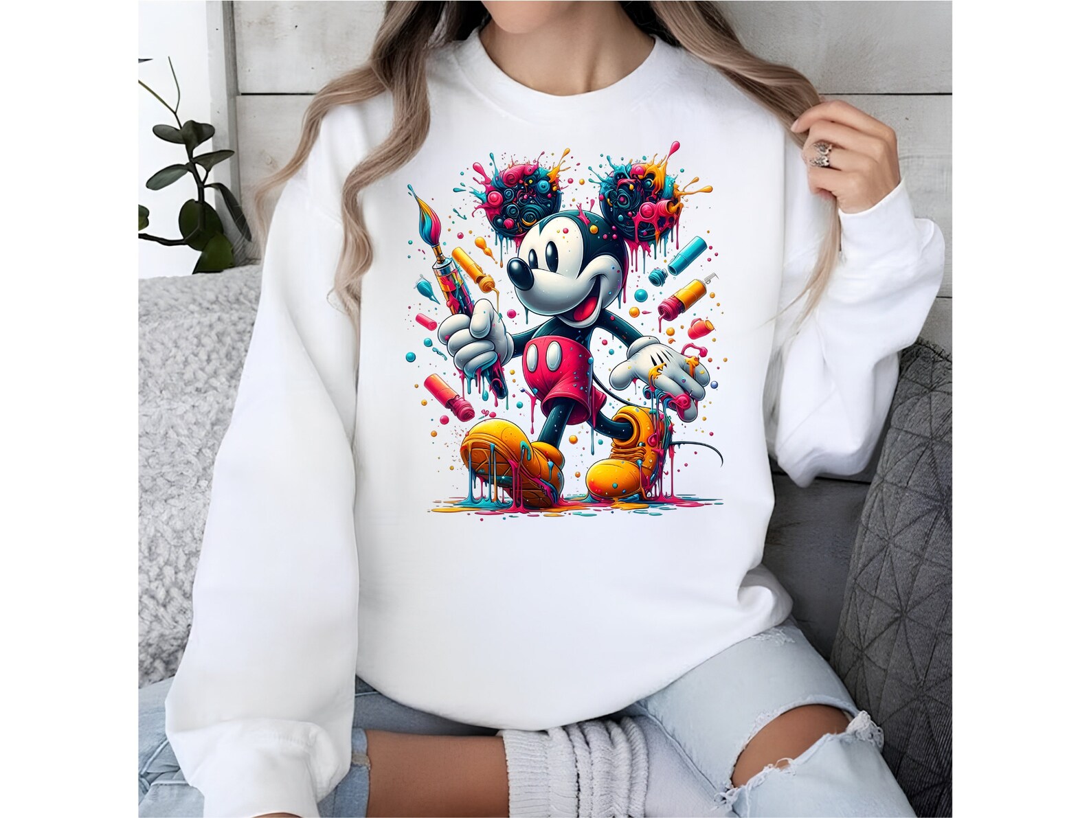 3 Png Mickey Mouse Splash and Watercolor Digital Design Png File ...