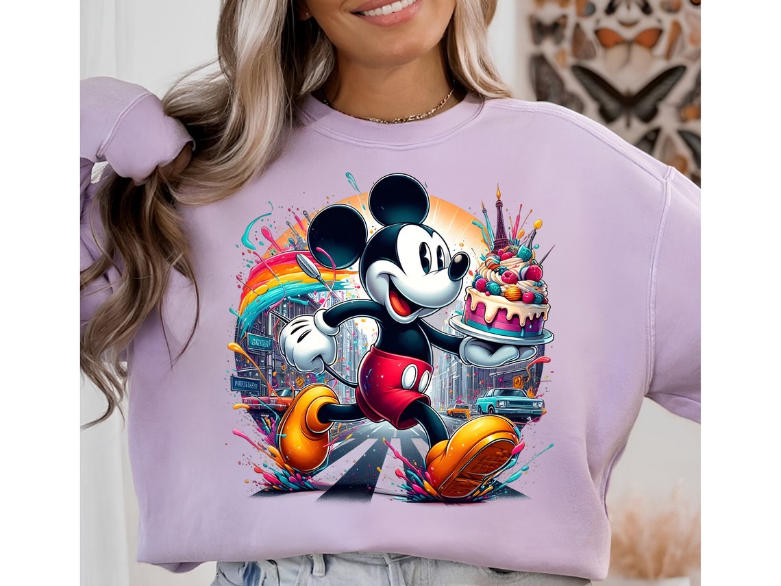 3 Png Mickey Mouse Splash and Watercolor Digital Design Png File ...