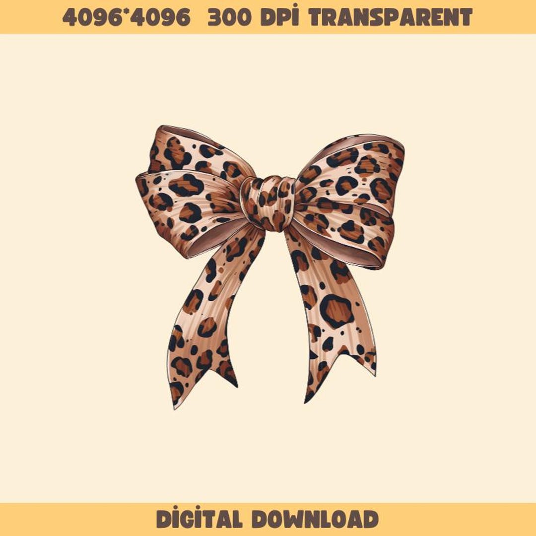 4 Coquette Bow Png, Leopard Print Bow Png, Cheetah Bow, Girly Girl Bow ...