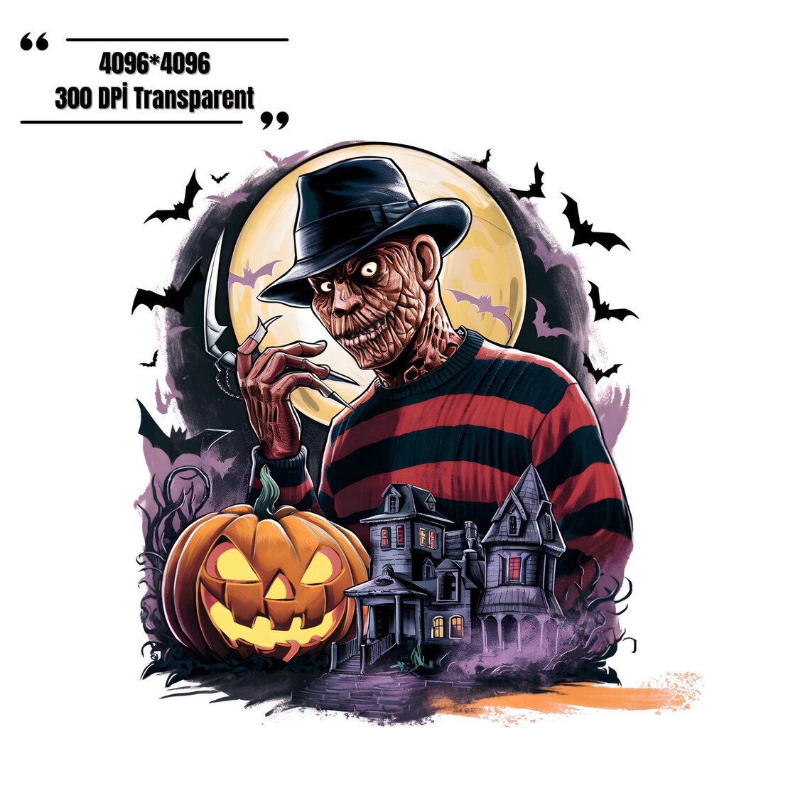 Horror Halloween Sublimation Png, Halloween Png, Retro Halloween Png ...