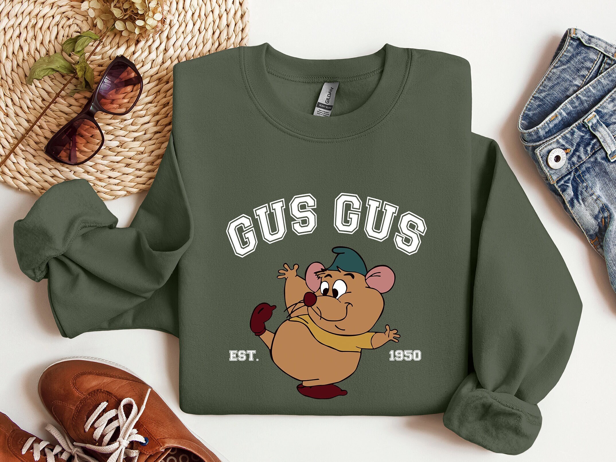 Disney Gus Gus Sweatshirt, Gus Gus Love, Disneyland Shirt,mouse Magic ...