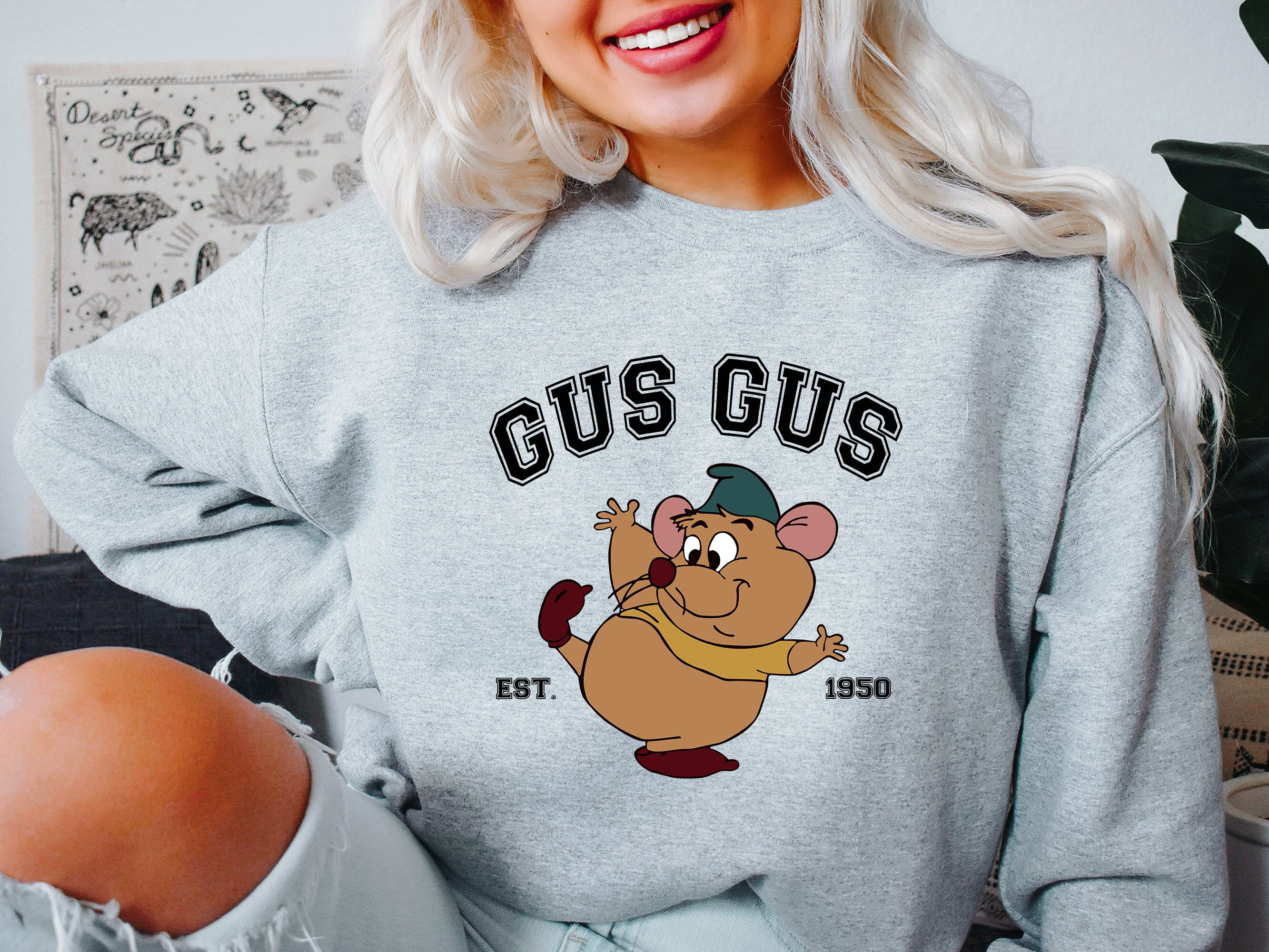 Disney Gus Gus Sweatshirt, Gus Gus Love, Disneyland Shirt,mouse Magic ...