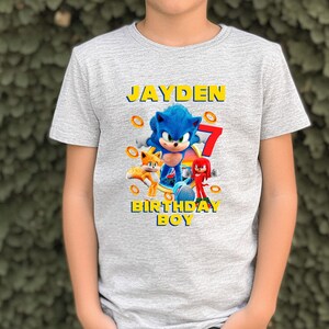 Custom Sonic Shirt, Sonic Birthday Shirt Personalized With Age and Name ...