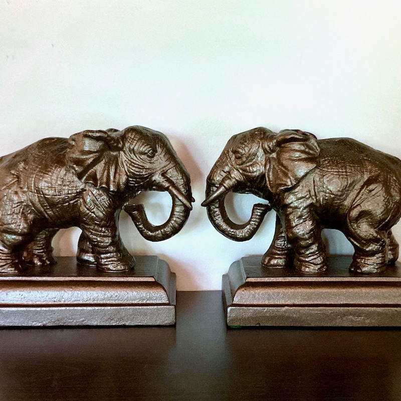 Elephant Bookends - Etsy
