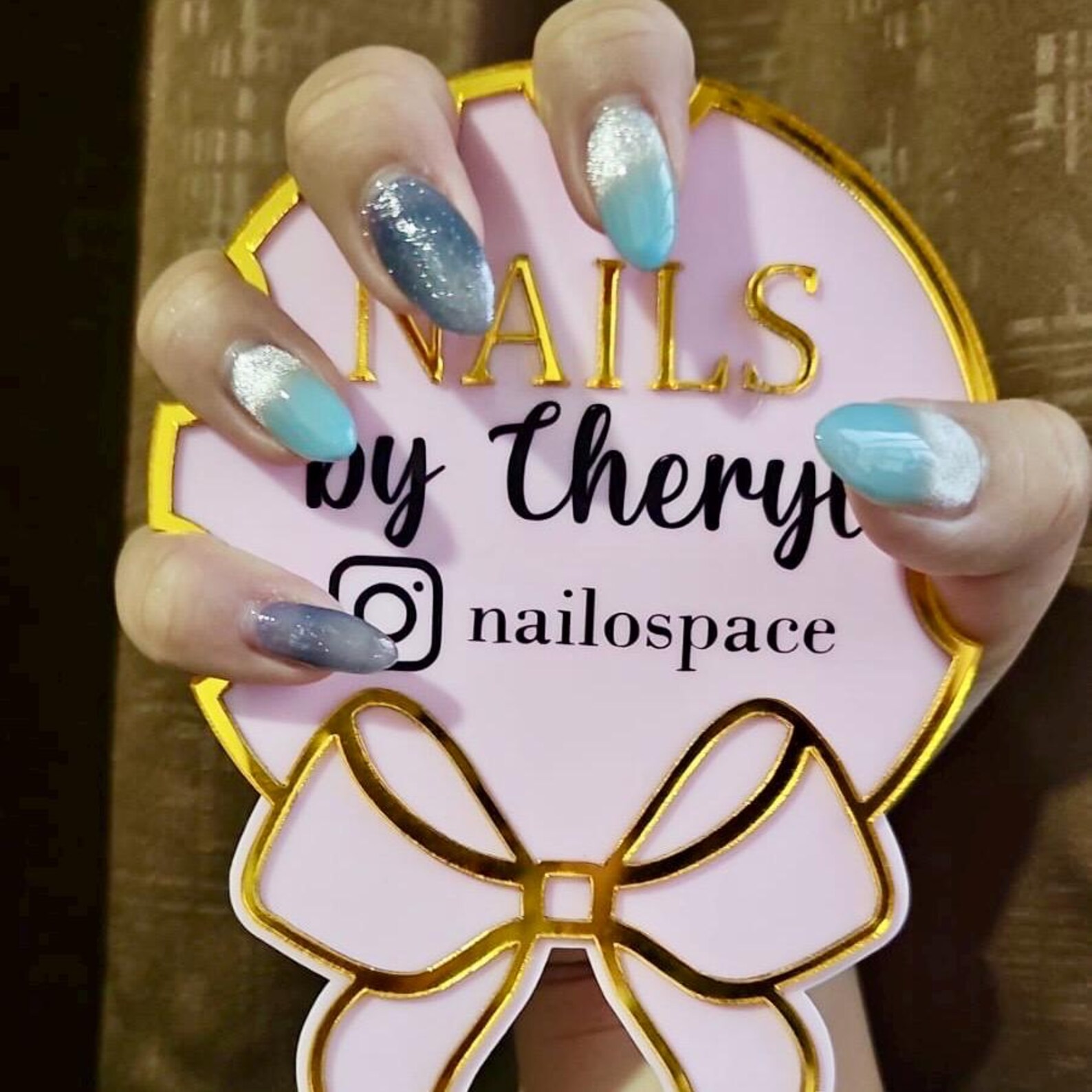 Nail Tech Prop With Bow - Nailfie for Photoshoot Model Jelly Gel Nail ...