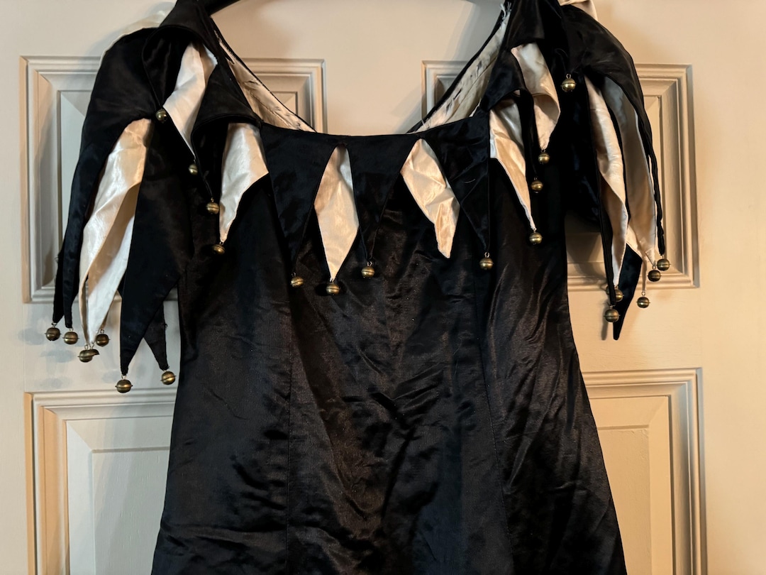 Antique Vintage Halloween Pierrot Dress Costume With Bells - Etsy