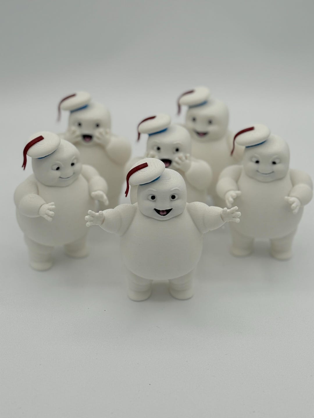 12 Adorable Ghostbusters Mini Stay Puft Marshmallow Men Figurines ...