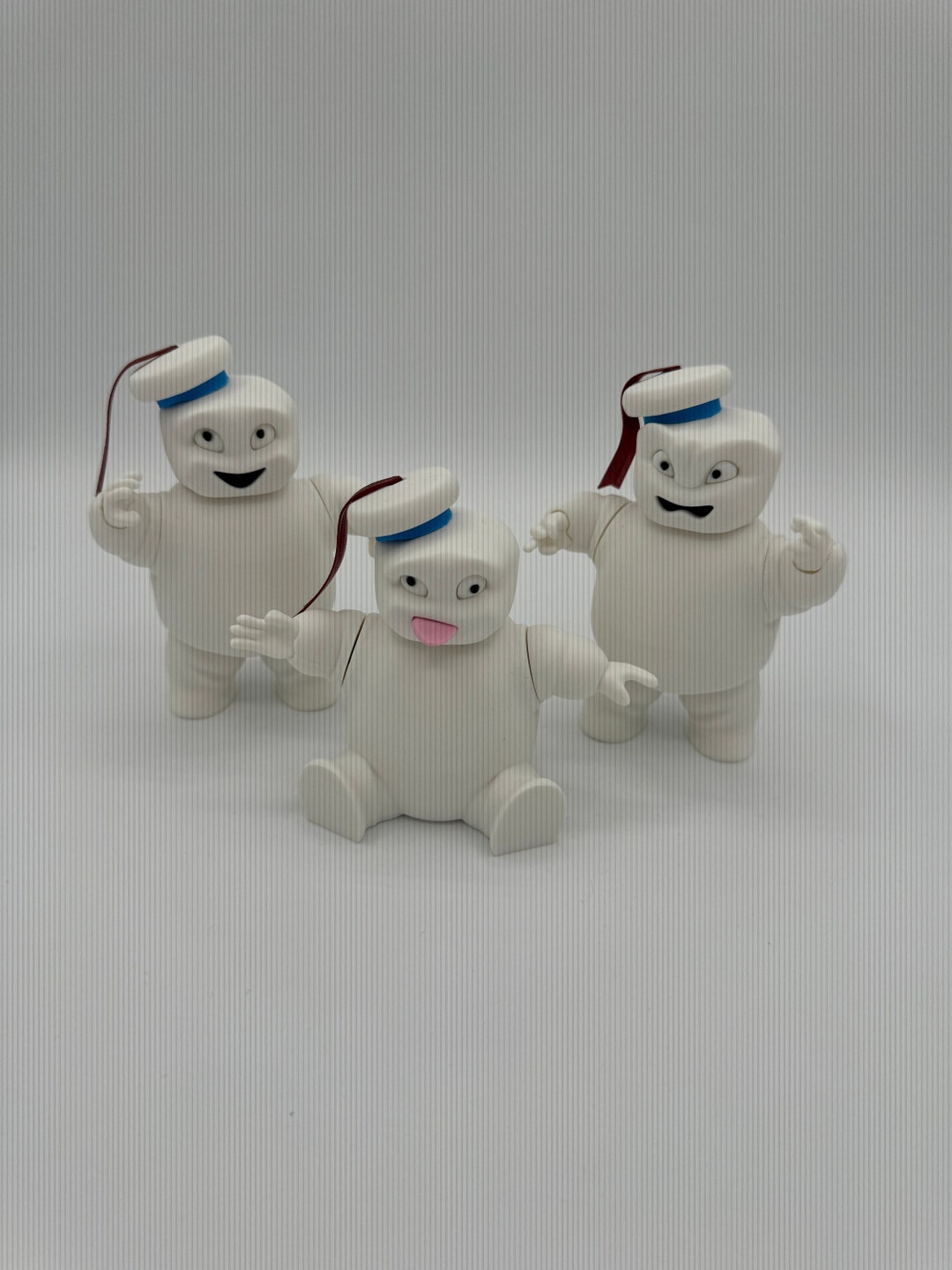 3 Mini Stay Puft Posable Ghostbusters Figures - Unique Gift, Halloween ...