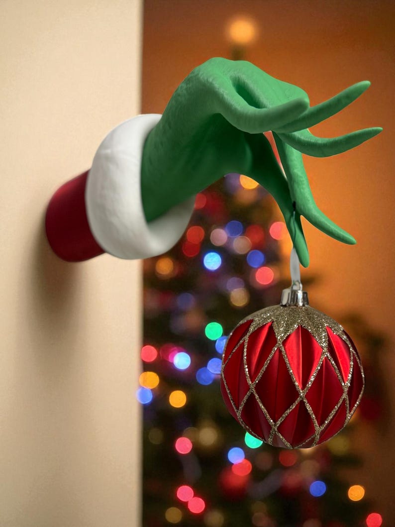 Grinch Wall Art: Unique Holiday Decoration (3D Printed, Handmade) - Etsy