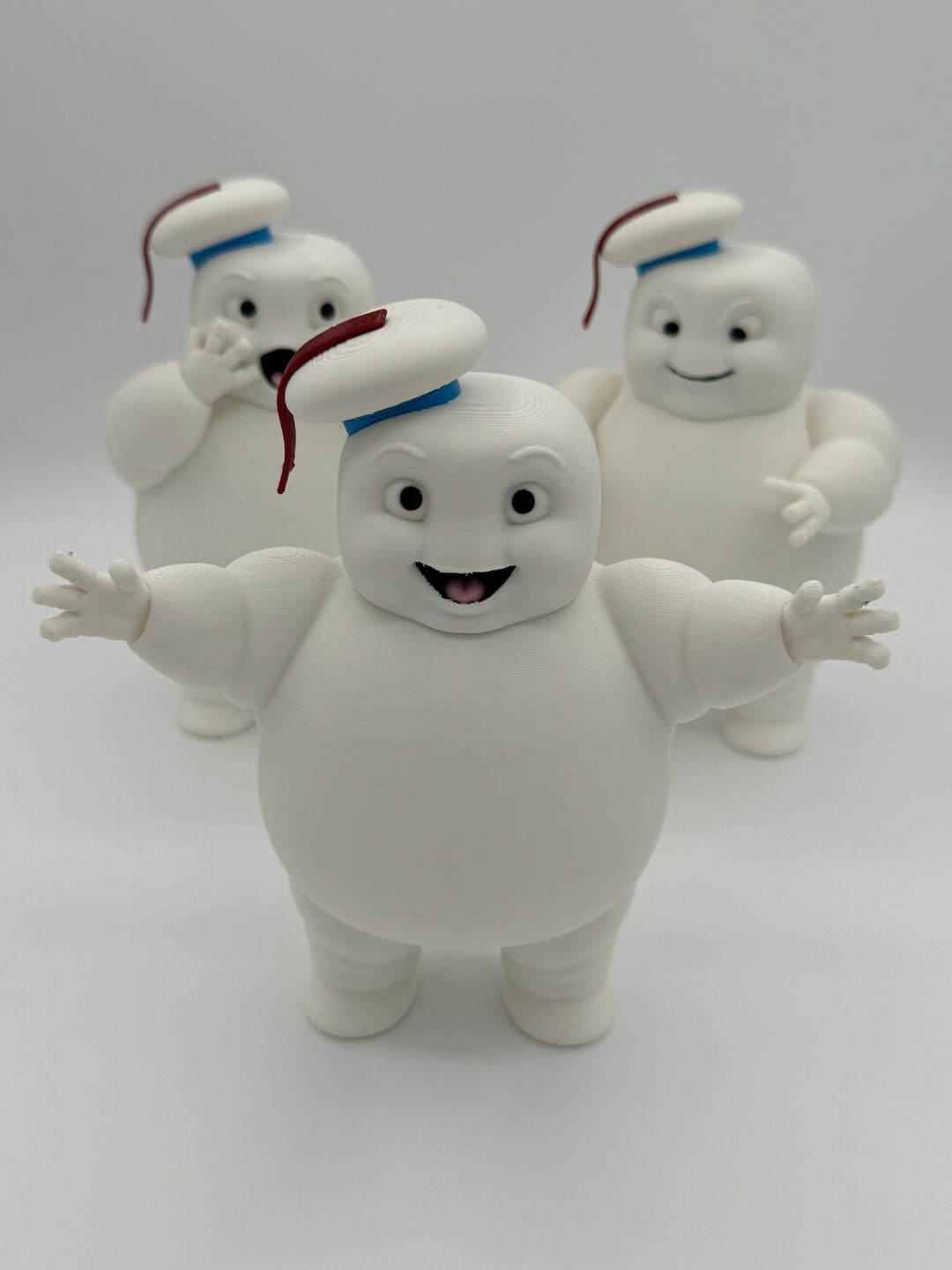 3 Adorable Ghostbusters Mini Stay Puft Marshmallow Man Figurines (3 ...