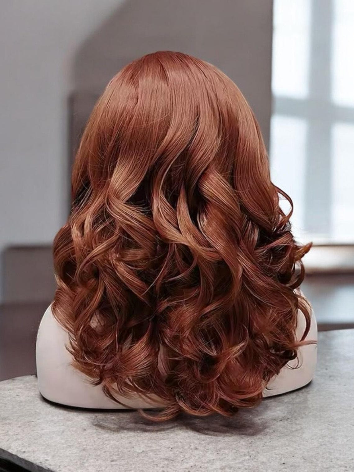 Medium Length Copper Lace Front Wig | Copper Red Lace Cosplay Wig ...