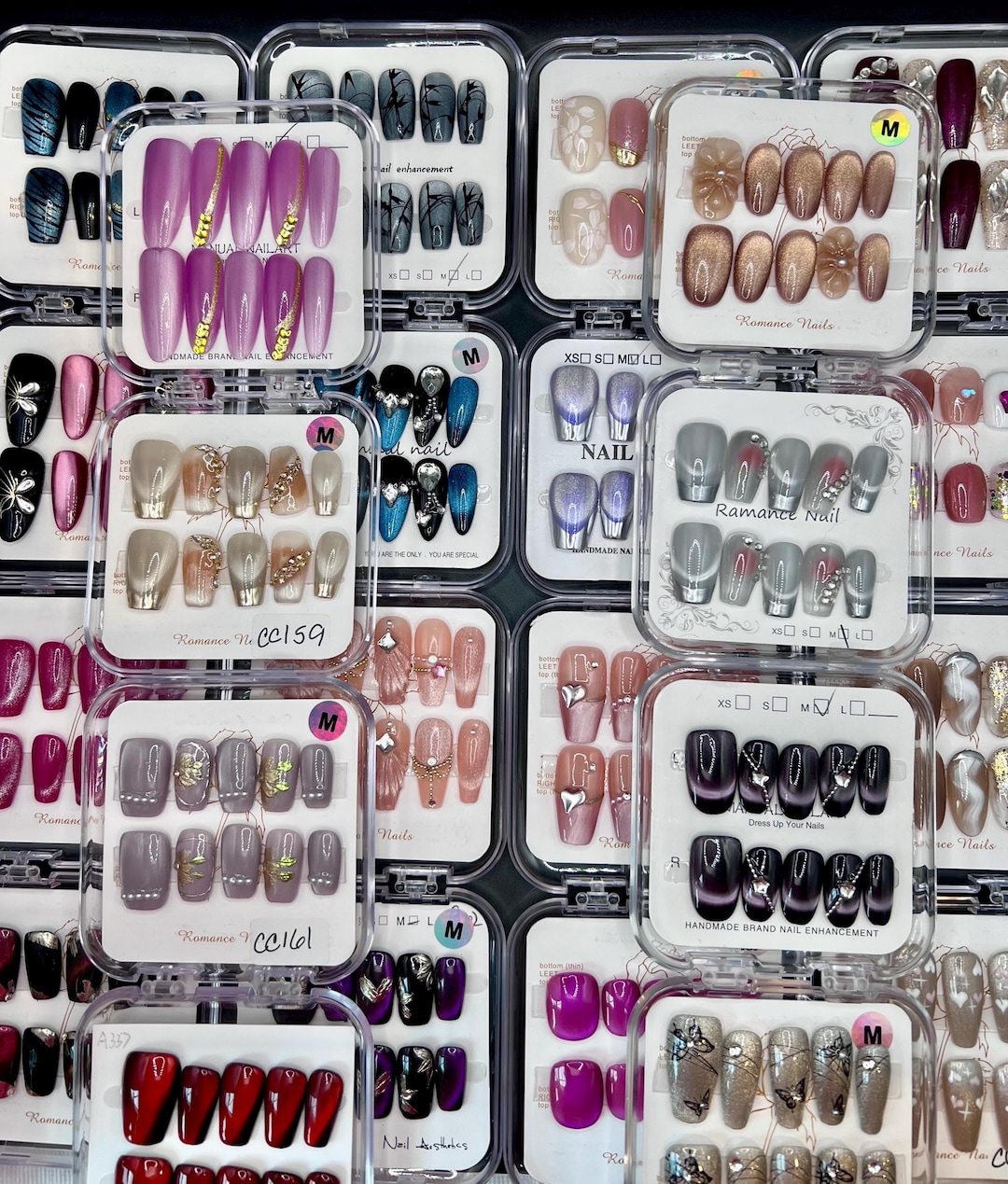 6 Sets Cat-eye Press-on Nails Mystery Box | Handmade | Reusable ...