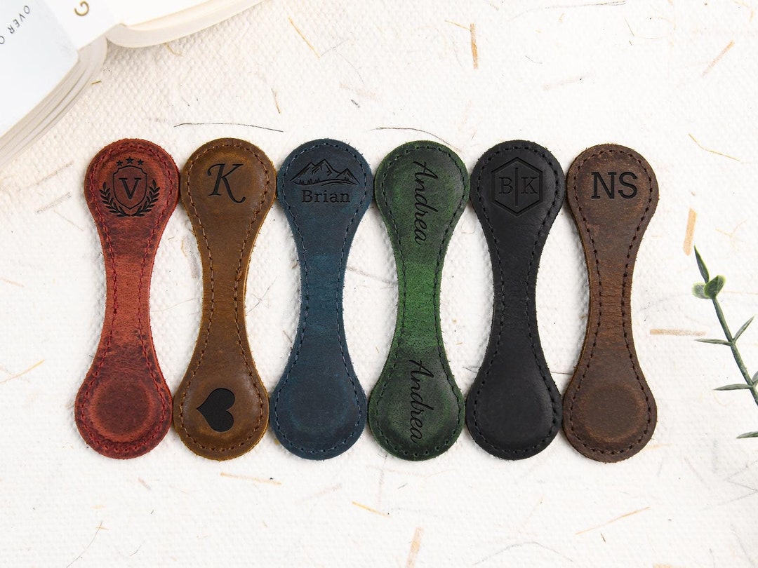 Leather Magnetic Bookmark,personalized Leather Bookmark,custom Leather ...