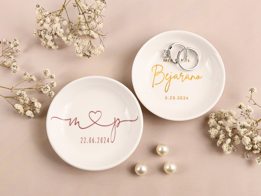 Personalized Ring Tray Engagement Gifts,couple Ring Dish,gift for Bride ...