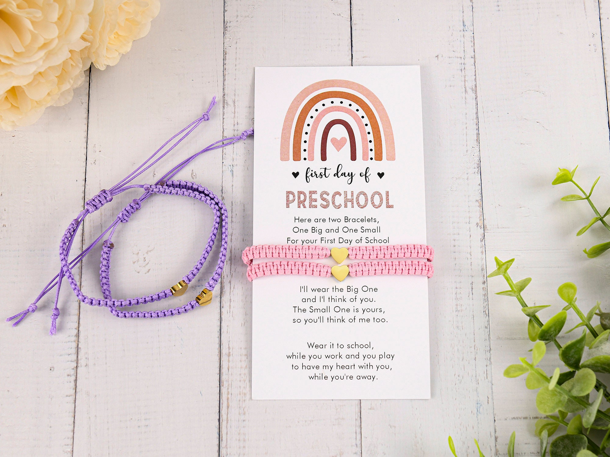 First Day of Kindergarten Bracelet,back to School Gifts,mom and Me ...