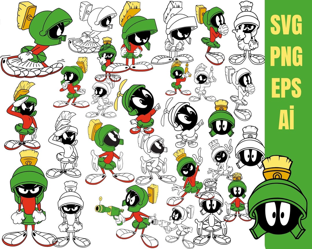 Marvin Svg Bundle, Marvin Svg, Marvin Png, Svg Files for Cricut, Marvin ...