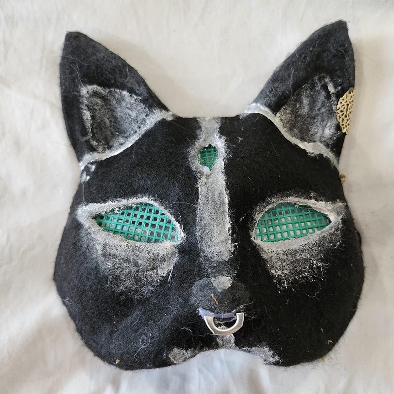 Black Cat Therian Mask - Etsy