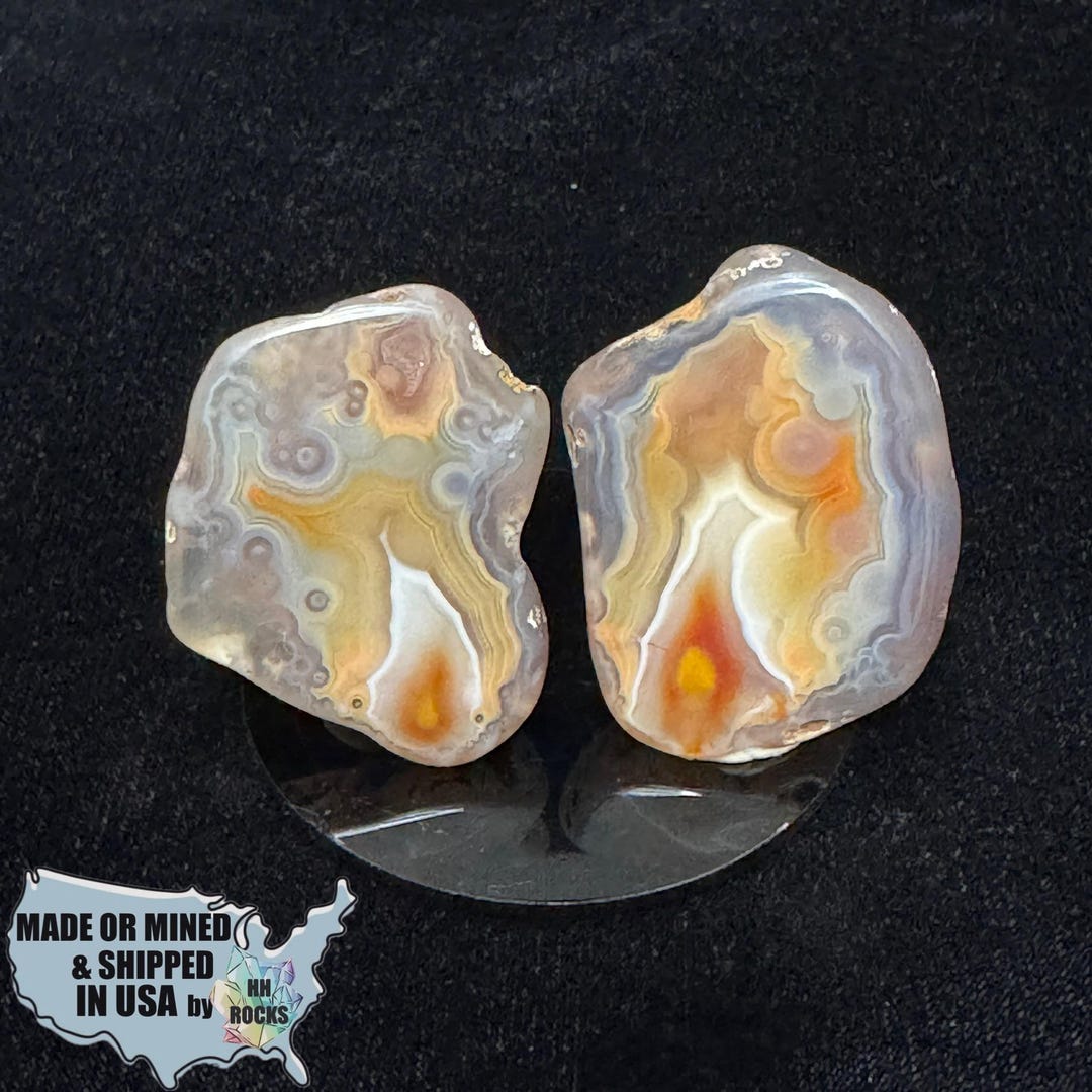 Banger Pair of Malawi Agates Cut and Polished and Shipped From Oklahoma ...
