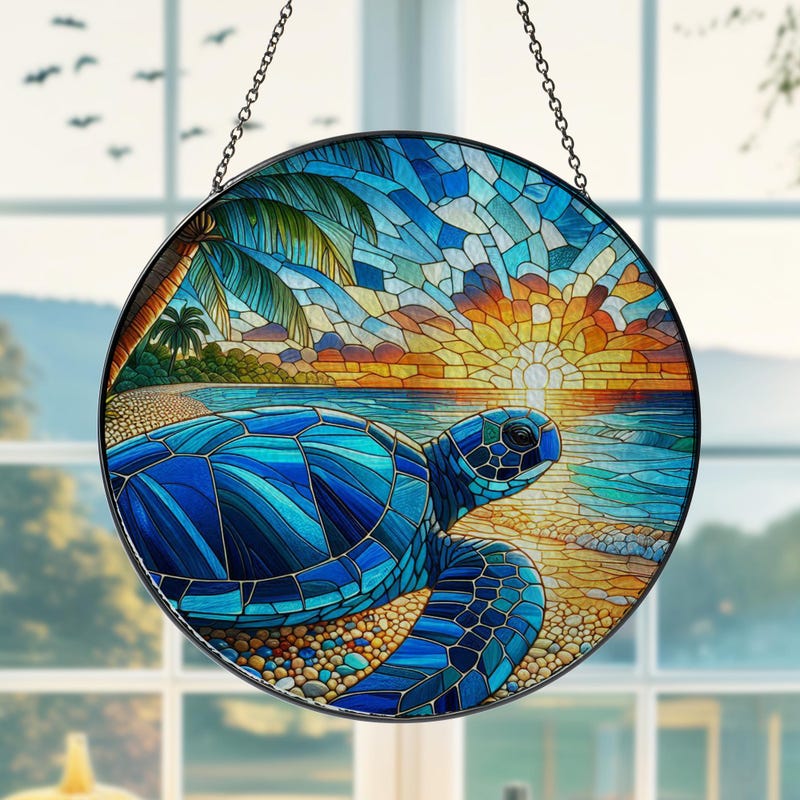 Turtle Suncatcher - Etsy
