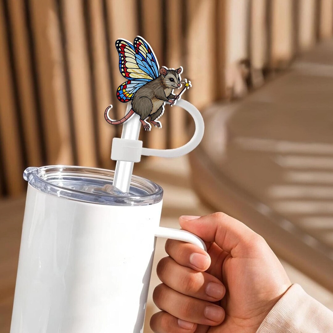 Fairy Possum Straw Topper, Funny Possum Gift, Drinkware Accessory ...