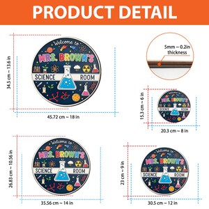 Personalized Science Room Sign, 2 Layer Teacher Door Decor, Custom ...