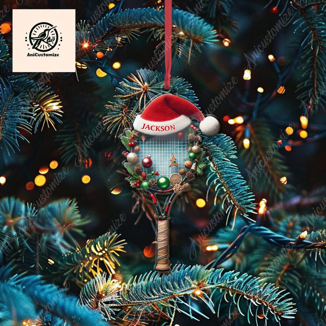 Personalized Tennis Racket Christmas Ornament, Sport Lover Gift - Etsy ...