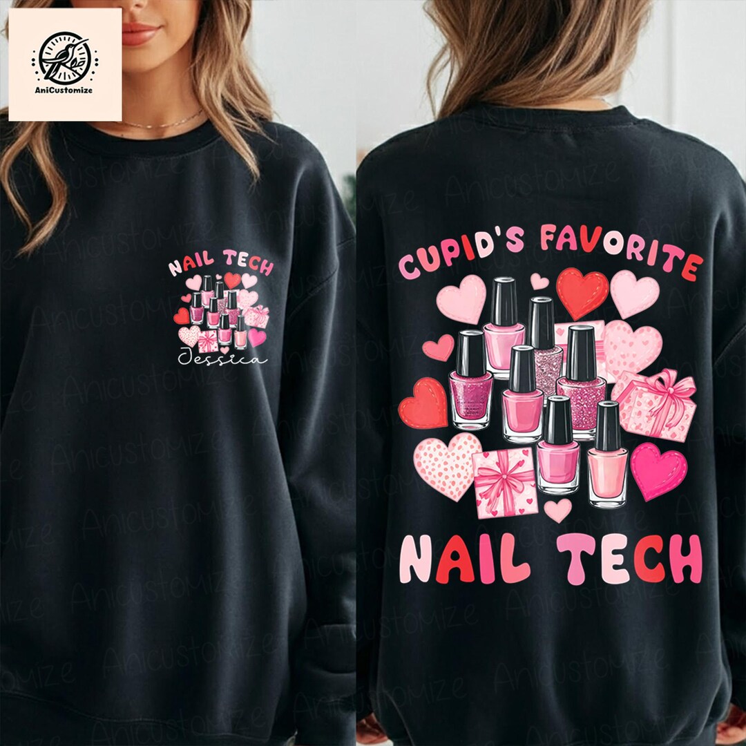 Cupid's Favorite Nail Tech Shirt, Valentine Nail Tech, Nail Tech Gift ...