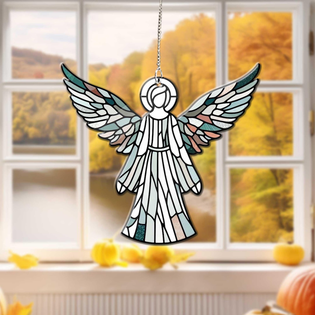 Angel Acrylic Window Hanging, Christmas Angel Window Hangings ...