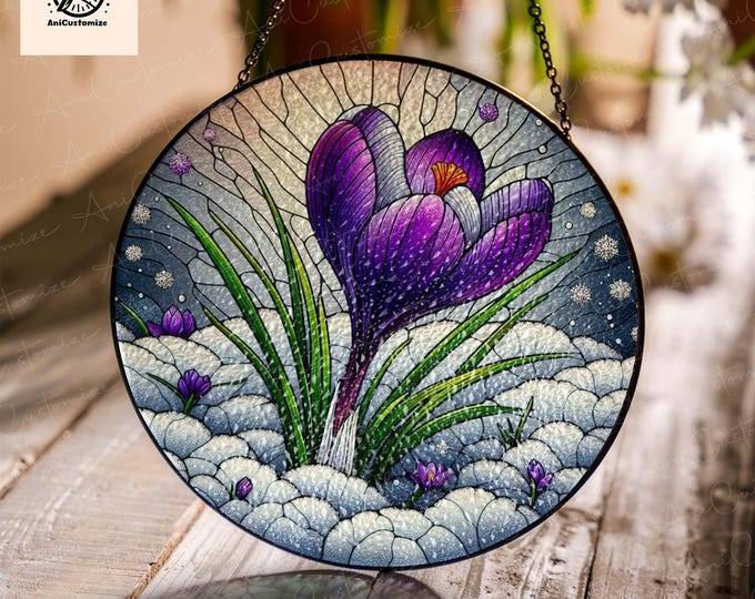 Stained Glass Crocus - Etsy