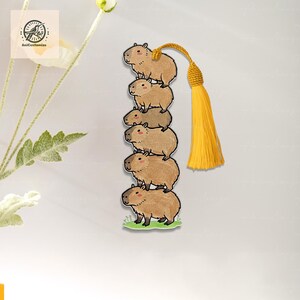 Stack of Capybara Bookmark, Capybara Lover Book Merch, Gift for Book ...
