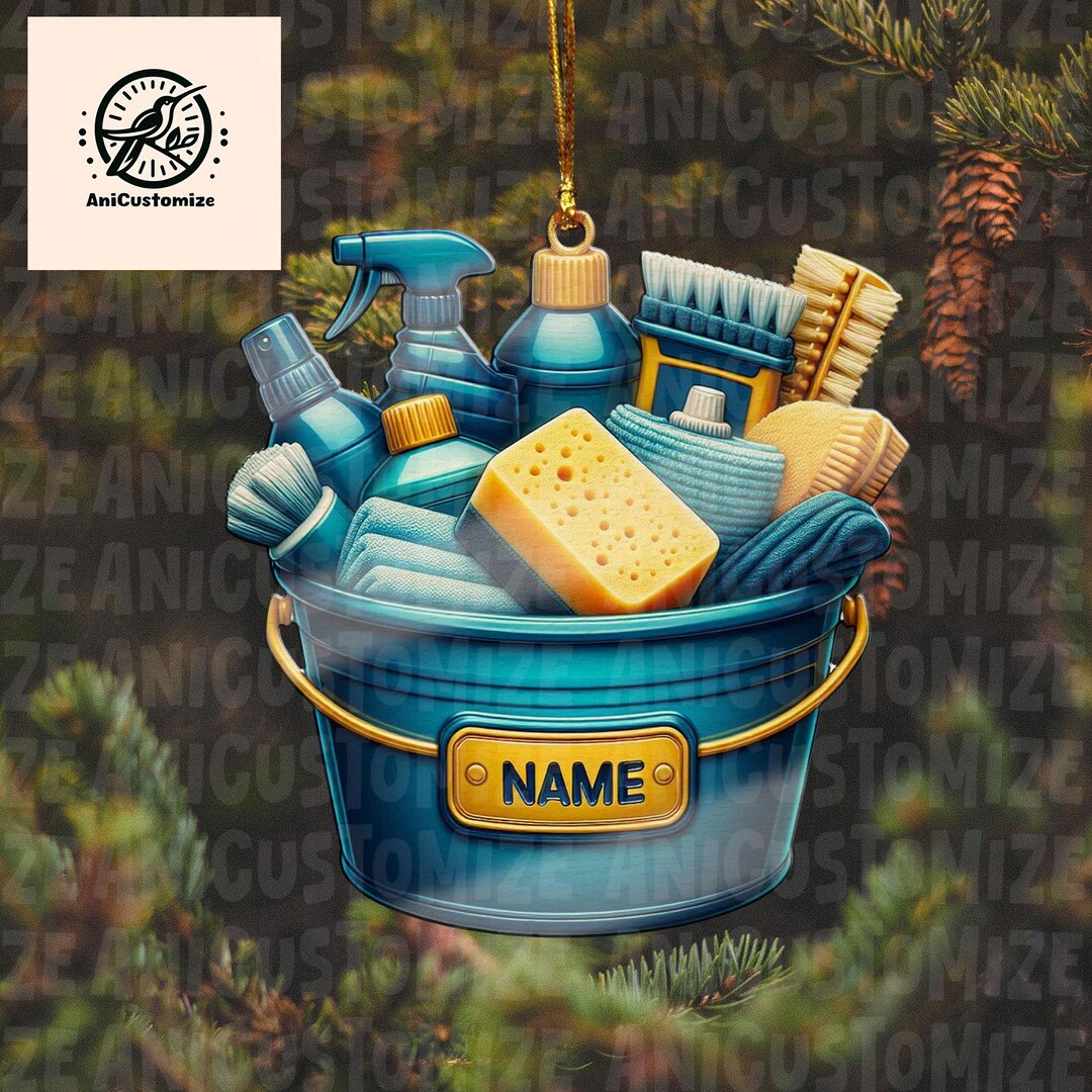 Personalized Housekeeping 2D FLAT Ornament, Cleaning Service Christmas ...