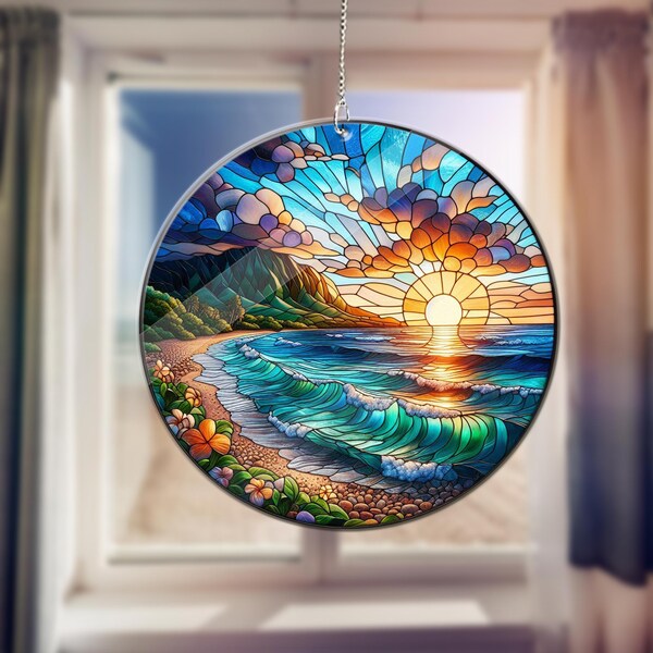 Stained Glass Sunset - Etsy