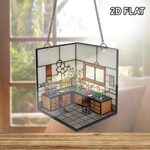 2d FLAT Science Lab Acrylic Window Hanging, Chemistry Classroom Decor ...