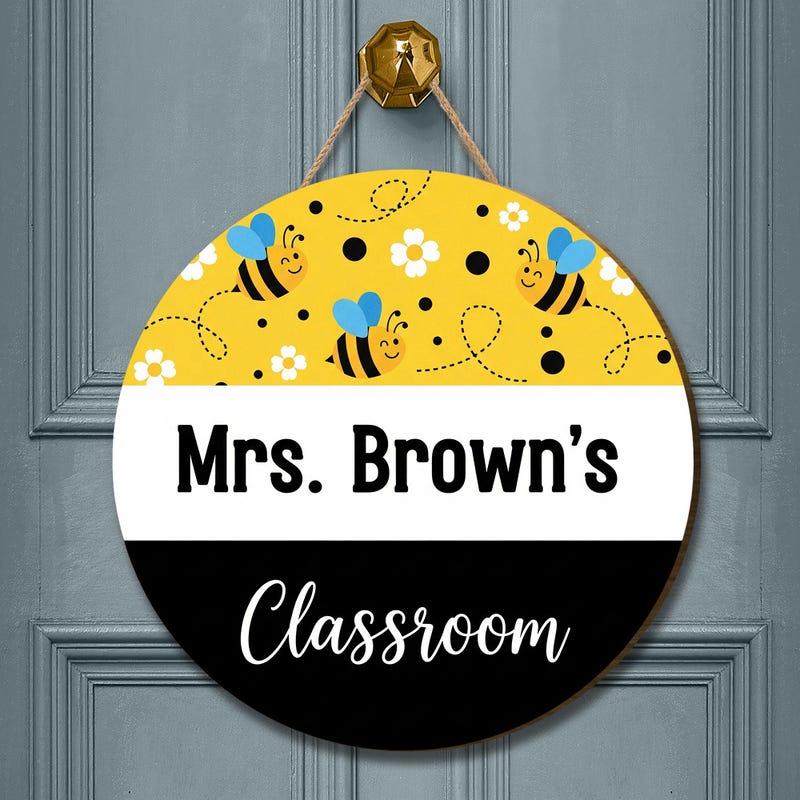 Round Door Sign - Etsy