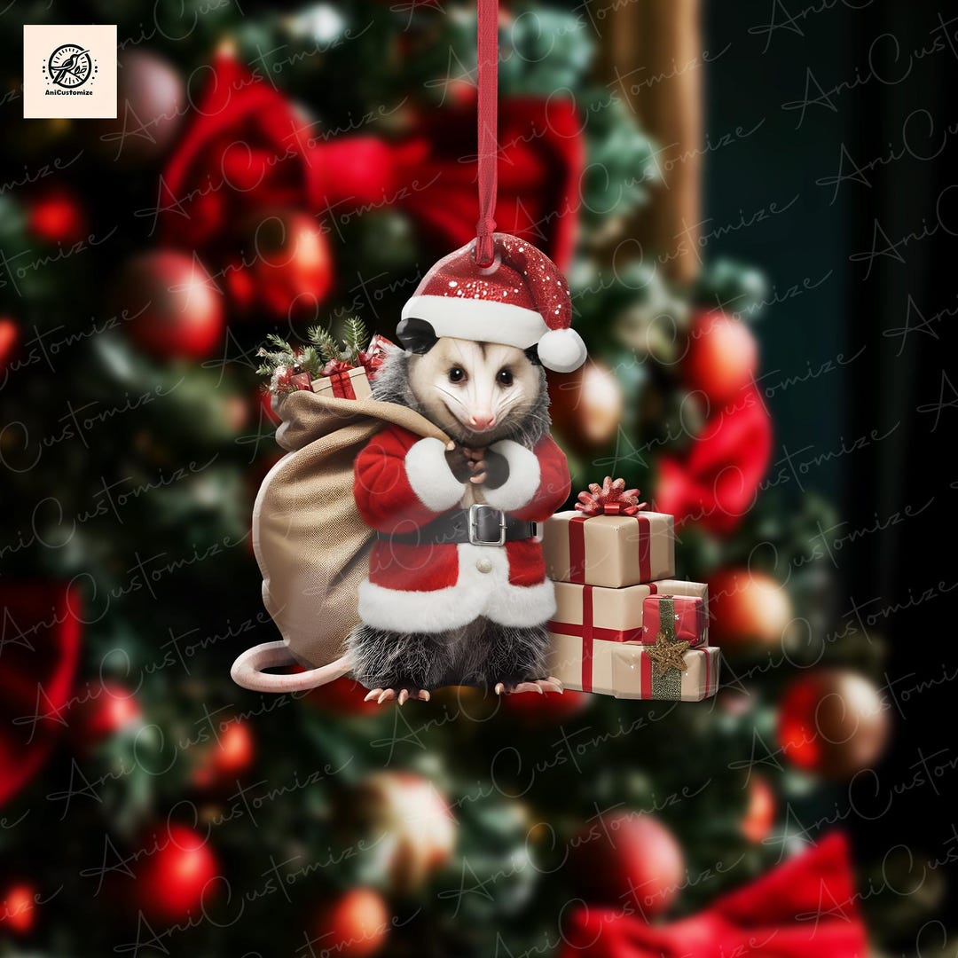 Personalized Opossum Christmas Ornament, Custom Opossum Name Ornament ...