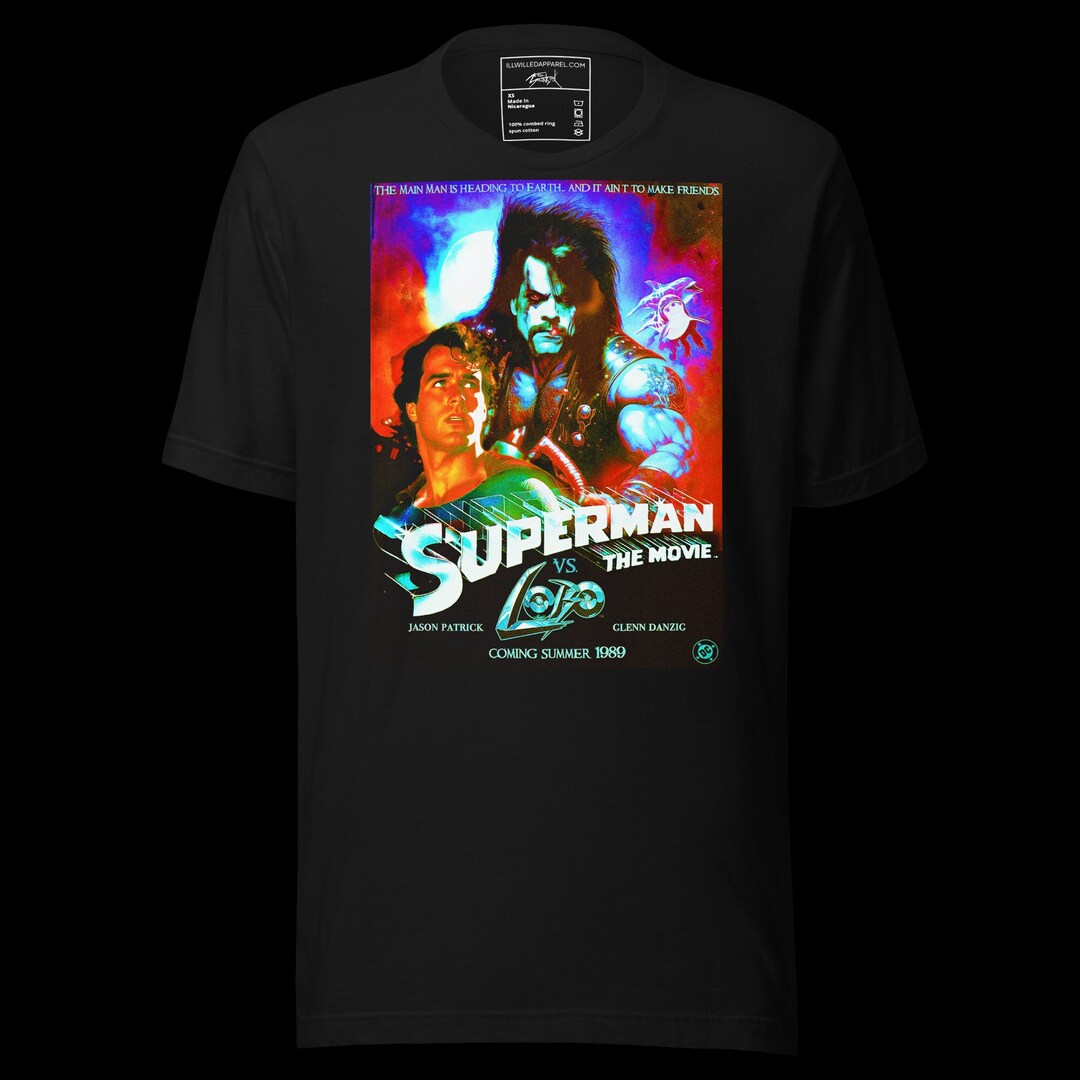 T-shirt SUPERMAN Vs. LOBO Movie 1989 Live Action VHS Cover, Jason ...